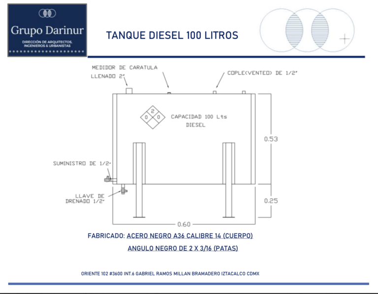 Tanques de Diesel 100 lts – Grupo Darinur